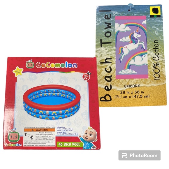 Cocomelon | Swim | Cocomelon Inflatable Pool 4 In And Unicorn Beach ...